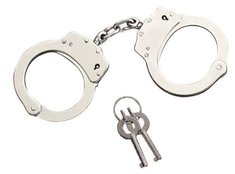 Double Locking Handcuffs - Nickel Finish